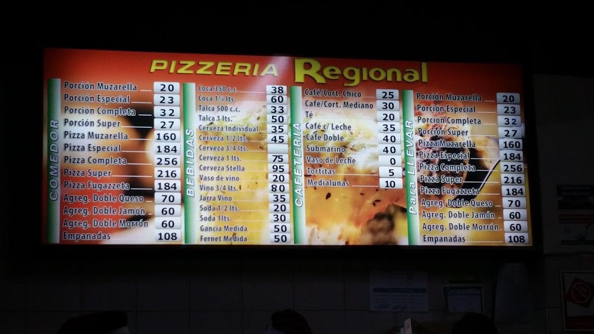 Menu at The Regional pizzeria, San Juan