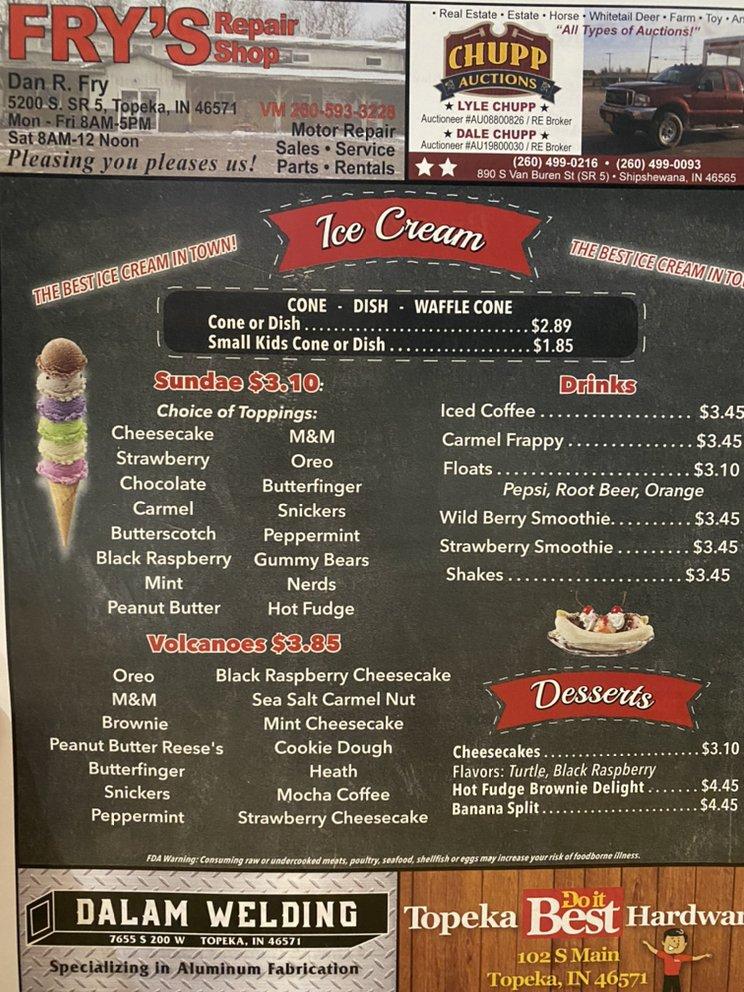 Menu at Topeka Pizza pizzeria, Topeka