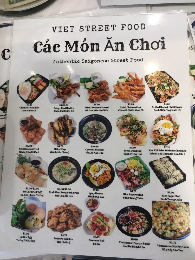 Menu at Viet Street pub & bar, Houston