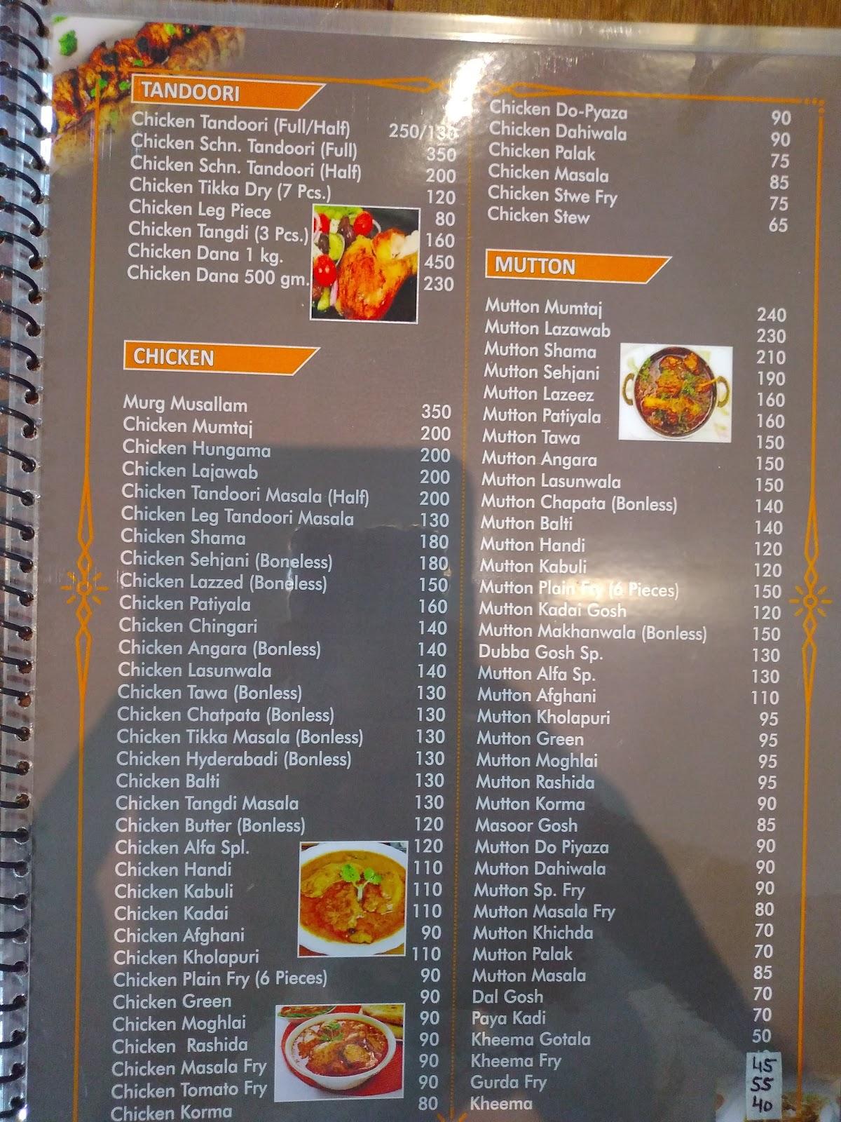 Menu at Alfa restaurant, Surat, Plot No.24