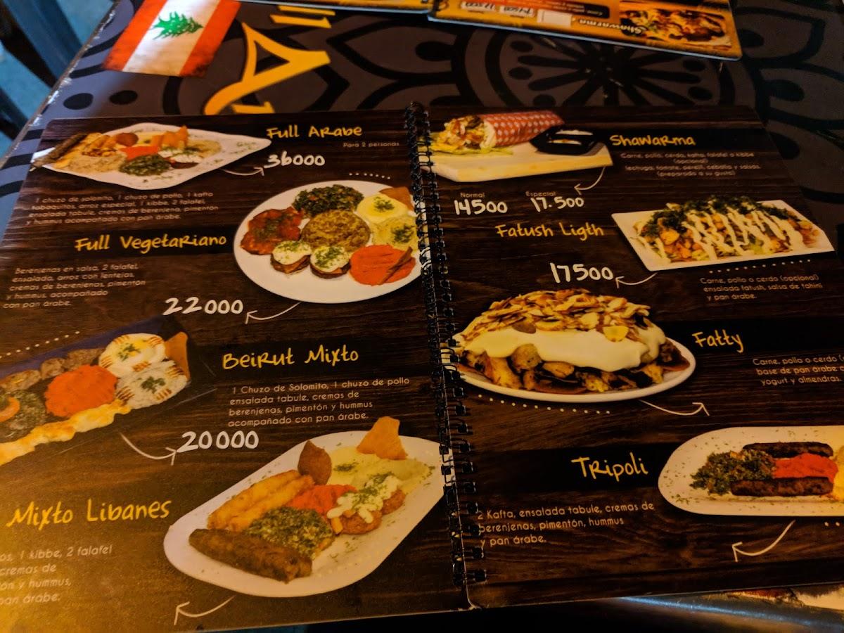 Carta del restaurante Full Árabe Medellín | Laureles, Medellín