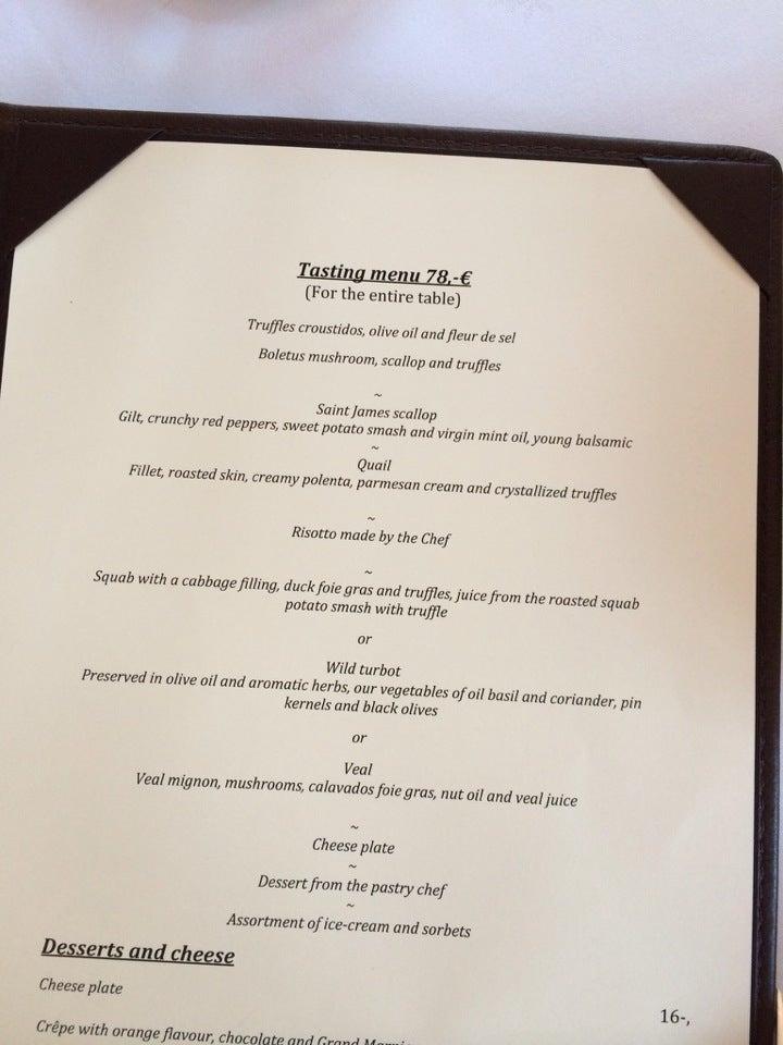 Speisekarte von Restaurant Le Sud - Restaurant gastronomique - Rives de ...