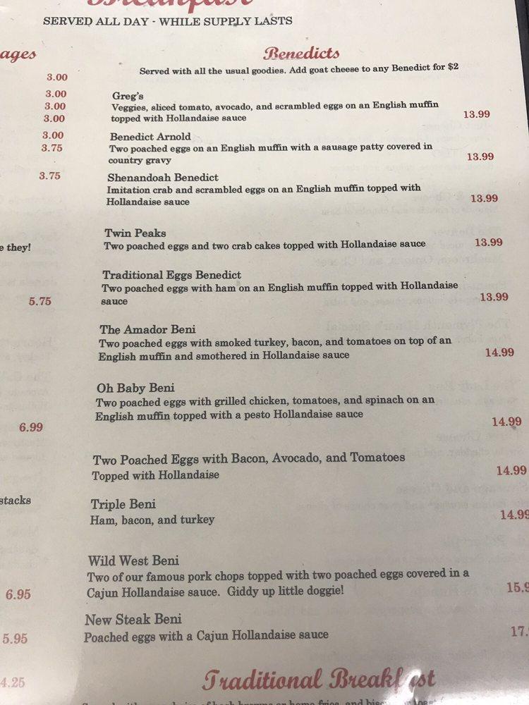 Menu at Marlene & Glen's Diner restaurant, Plymouth