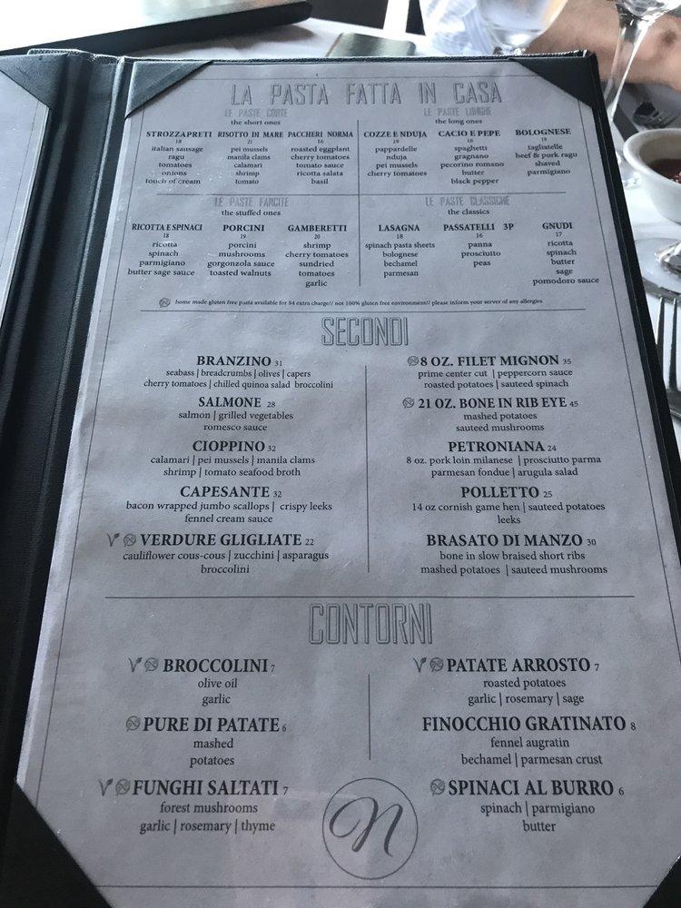 Menu at Nonna pub & bar, Westlake Village