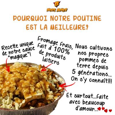 Menu au Patate Boyer restaurant, Saint-Rémi