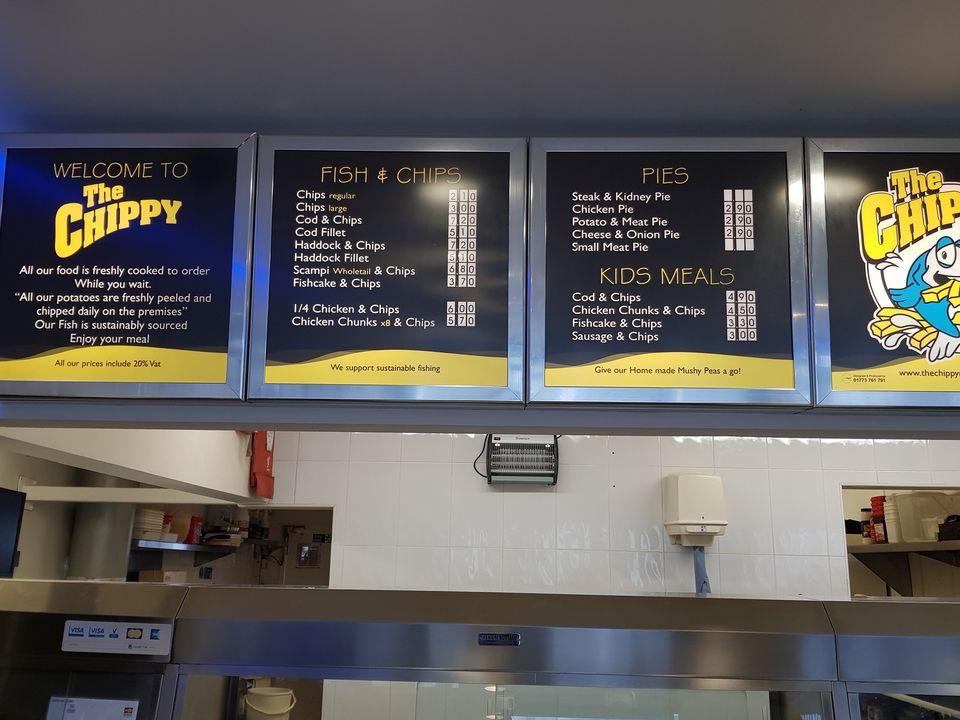 Menu at The Chippy fast food, Newquay