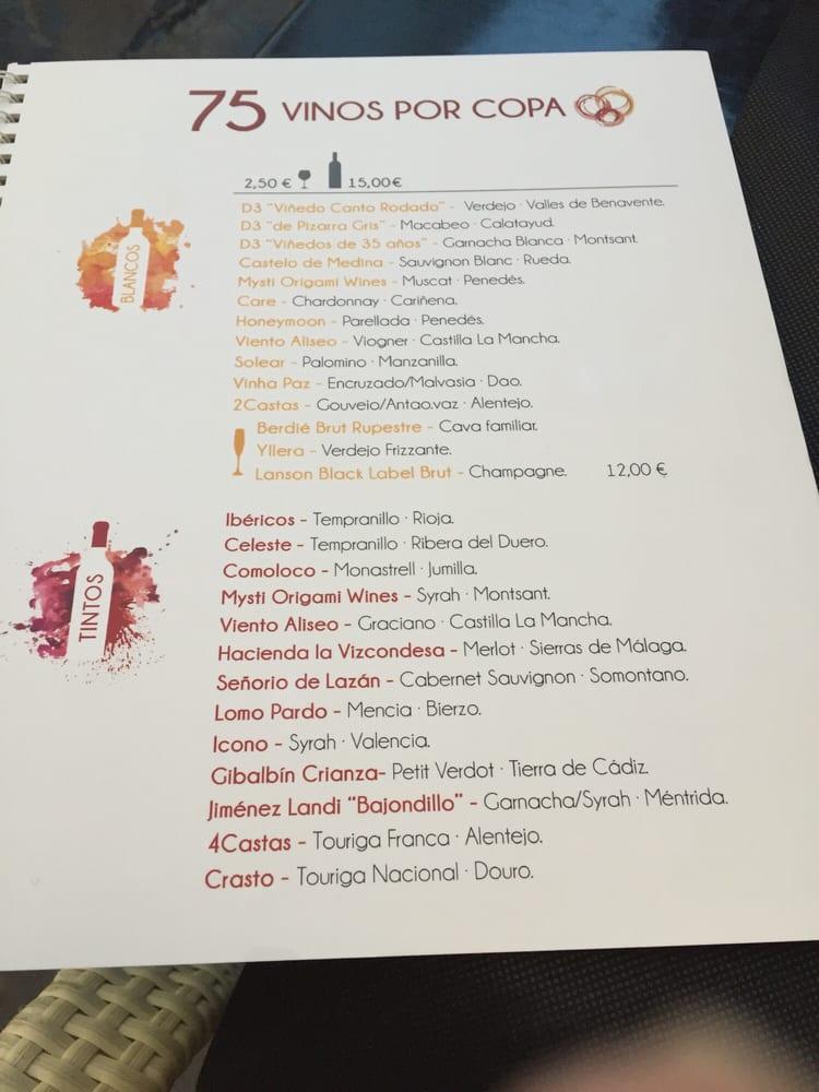Menu at Restaurante La Casa del Rey, Estepona