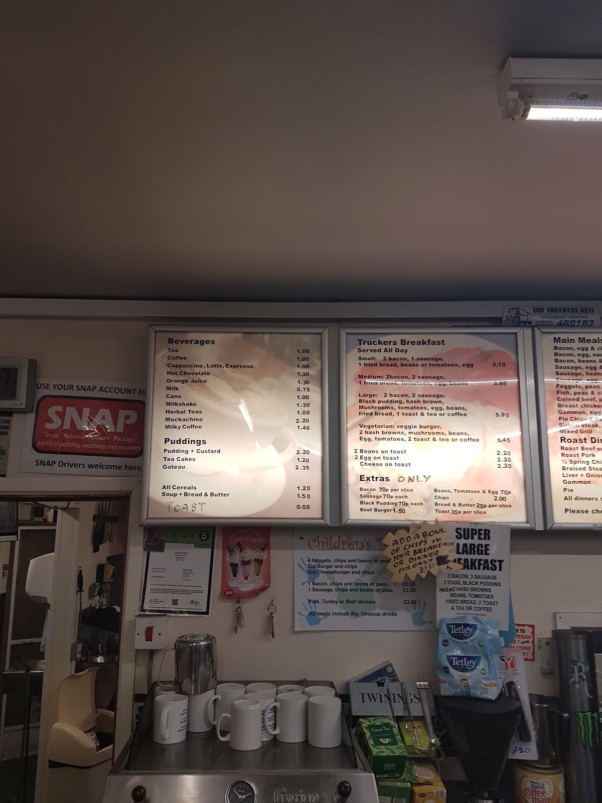 Menu at Truckers Rest Cafe, Cannock