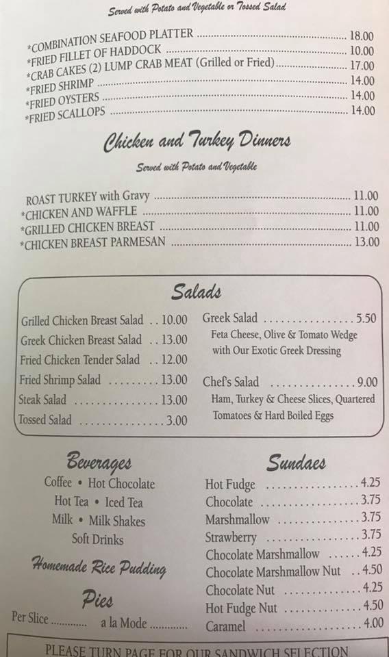 Menu at Hamilton Restaurant, Carlisle