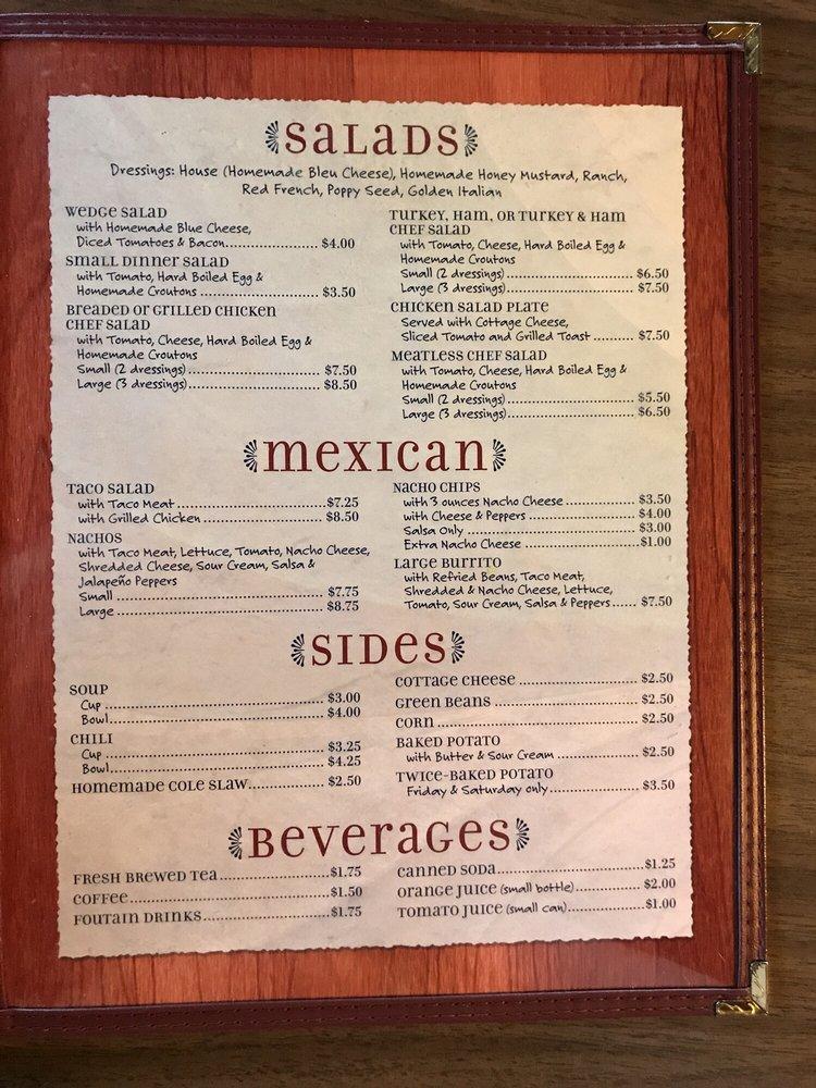 Menu at On Broadway pub & bar, Anderson