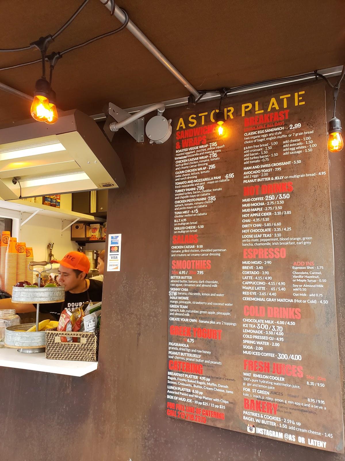 Menu at Astor Place Coffee cafe, New York City