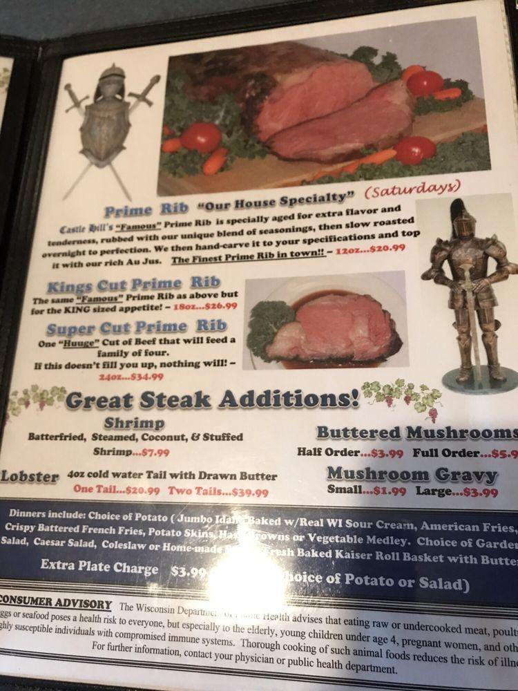 Carta de Castle Hill Supper Club, Merrillan, N9581 US-12