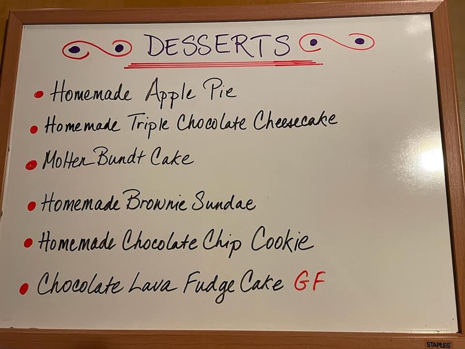 Menu at Longfellow's Restaurant, Kingfield