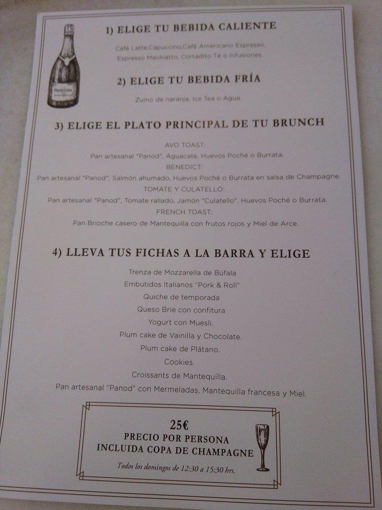 Menu at Propaganda pub & bar, Madrid, C. de la Libertad