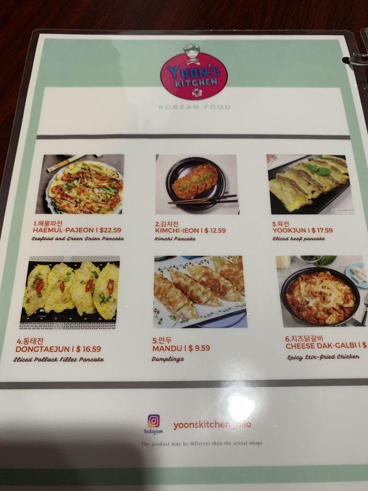 Menu at Yoon's Kitchen Korean Food & Chicken restaurant, Hilo