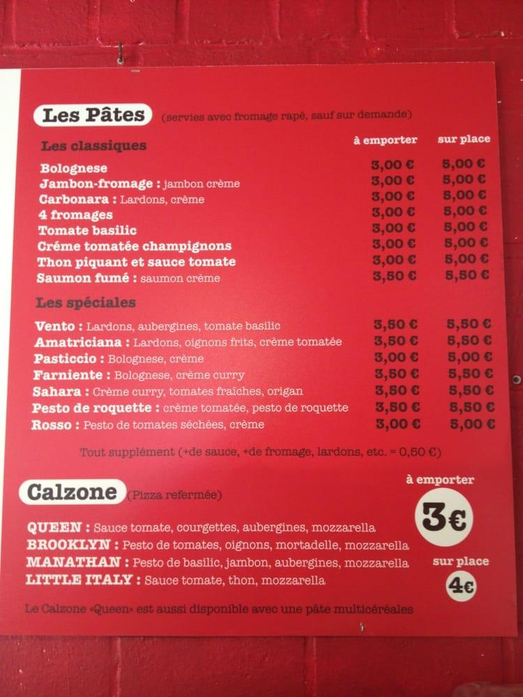 Menu at Little Italy, Woluwe-Saint-Lambert, Gal des Argousiers 3A