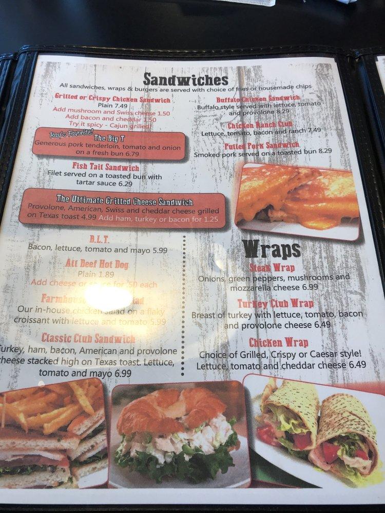 Menu at Ray's Harvest House restaurant, Albany