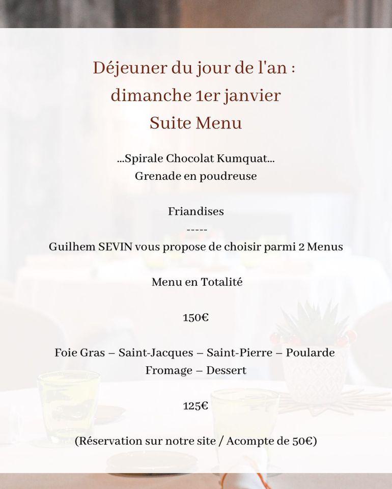Menu au Christian Etienne restaurant, Avignon