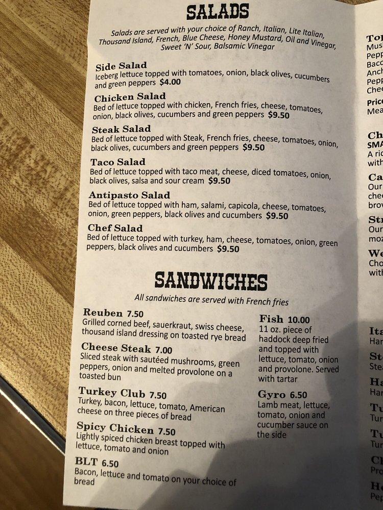 Menu at Bob's Trading Post pizzeria, USA, Bliss Hill Rd