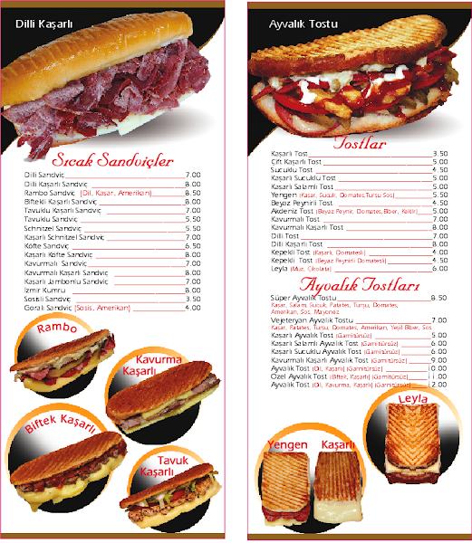 Menu at Suadiye Marmaris Büfe Moda, Istanbul, Gen. Asım Gündüz Cd. No:79/A