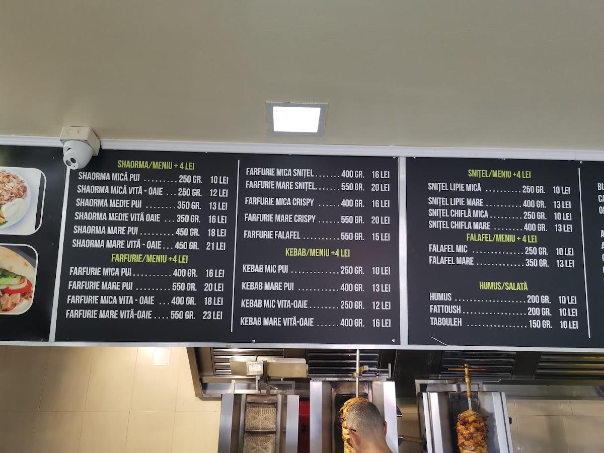 Menu at Shish Shaorma&Kebab, Sibiu