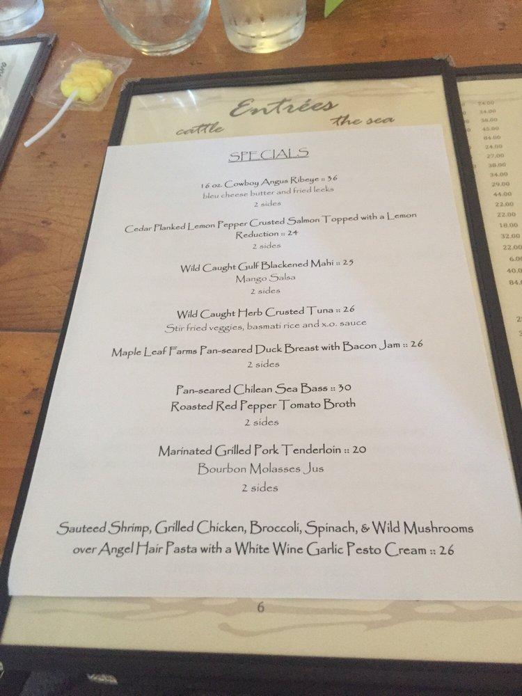 Menu at Southern Roots Restaurant, Jamestown, 119 E Main St