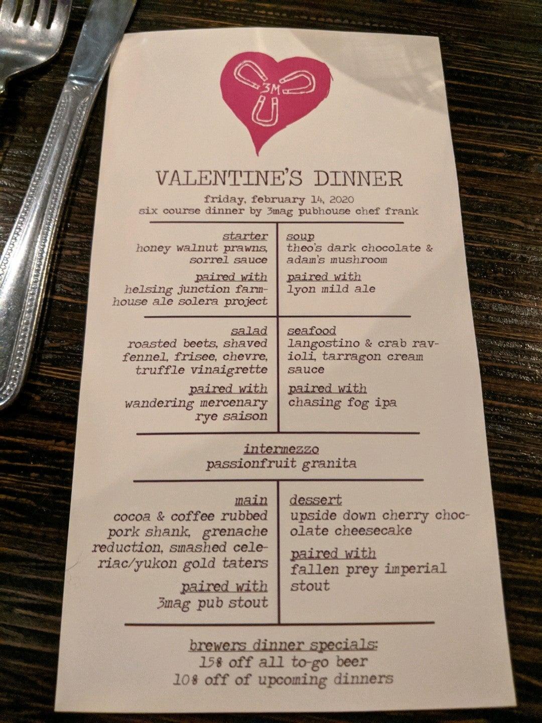 Menu at Three Magnets Brewing Co. pub & bar, Olympia