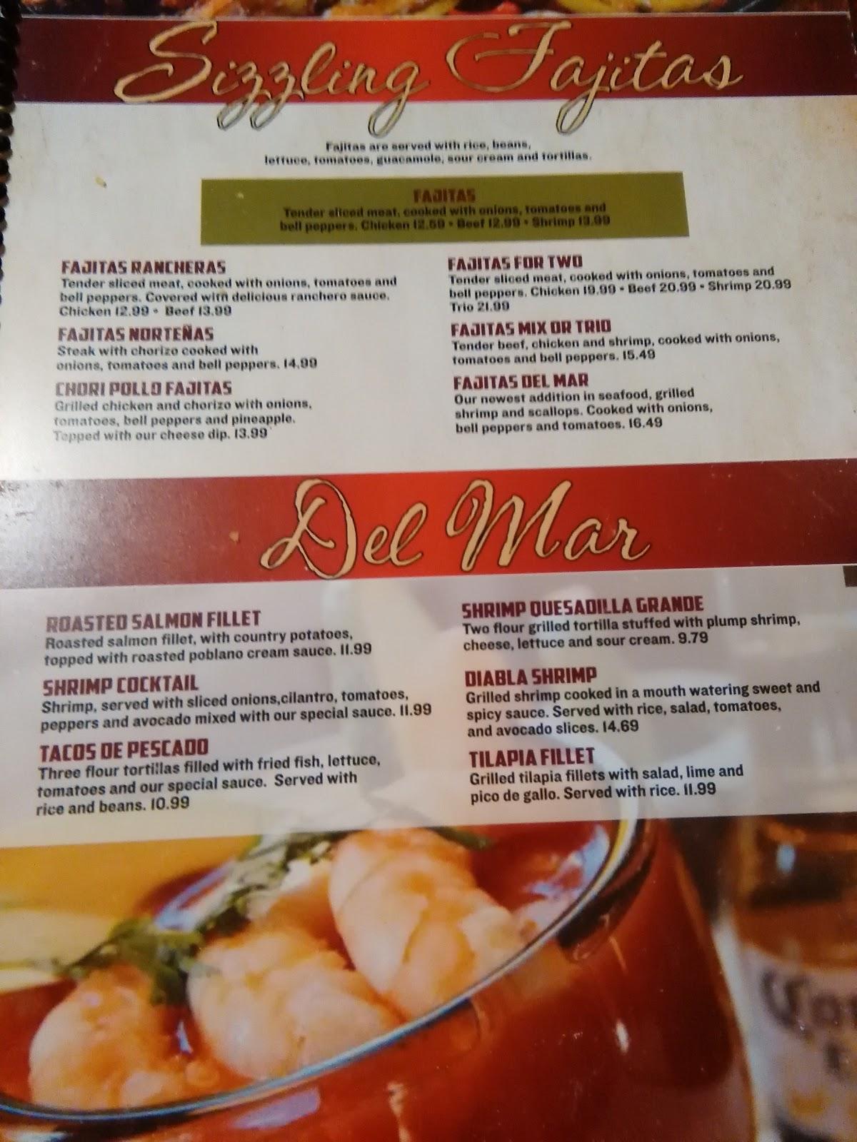 Menu at Mi Casita Hope Mills restaurant, Fayetteville, Camden Rd
