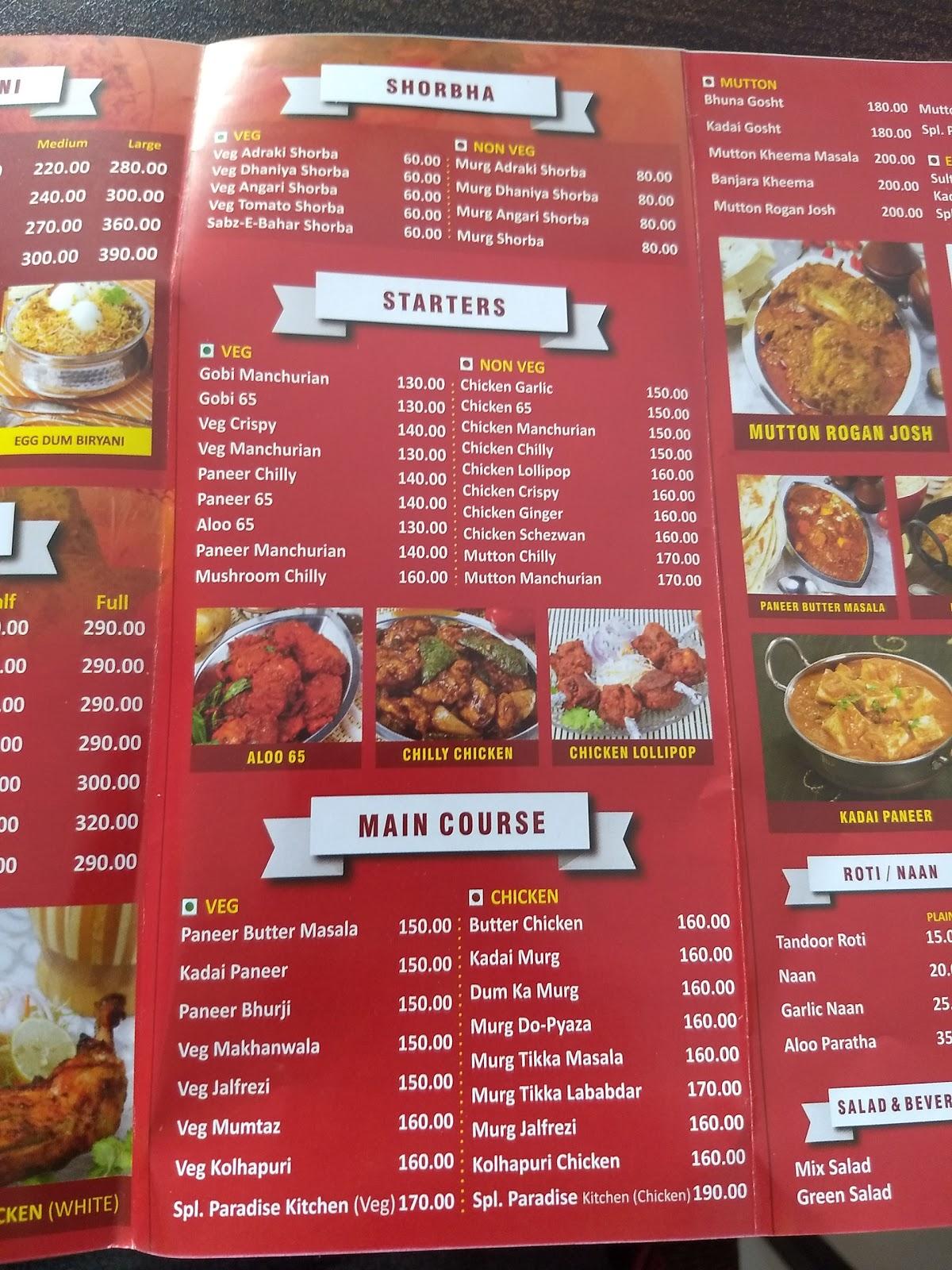 Menu At Paradise Hyderabadi Biryani Aurangabad Pride Enigma menu-at-paradise-hyderabadi-biryani-aurangabad-pride-enigma