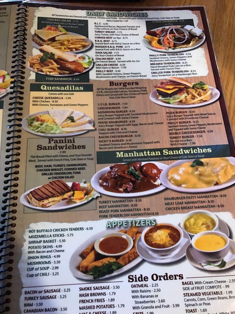 Menu at Paragon Restaurant, Indianapolis