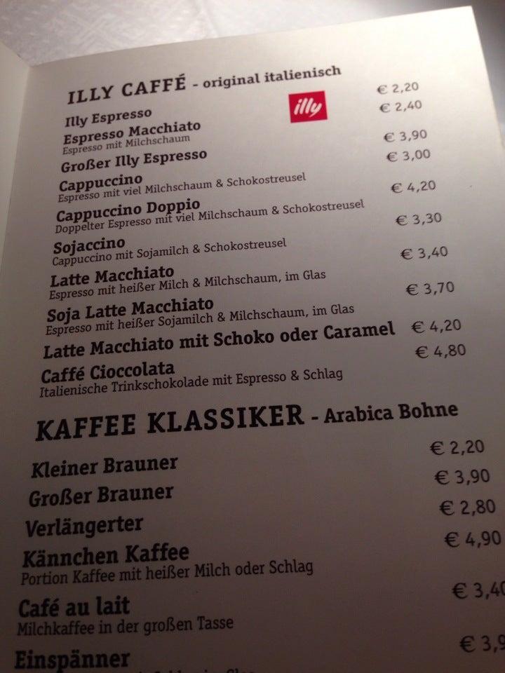 Menu at Strudel Cafe Kroll, Innsbruck
