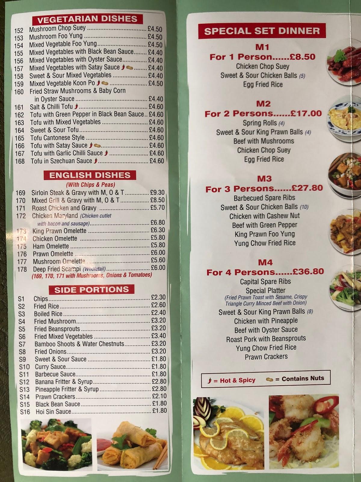 Menu at Chengs Garden fast food, Leicester, 66 Main St