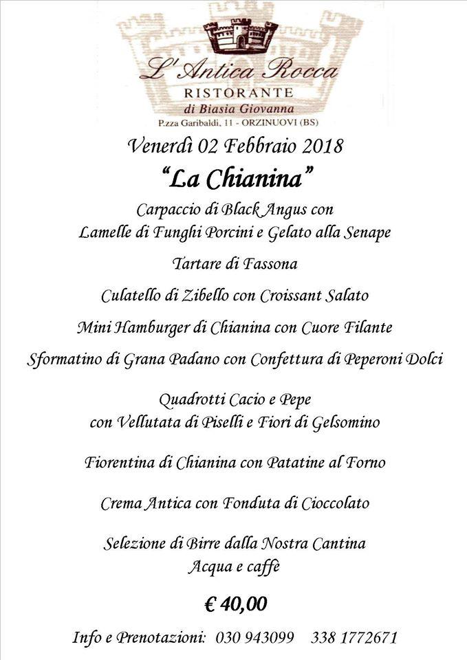 Menu da Ristorante L'antica Rocca, Orzinuovi