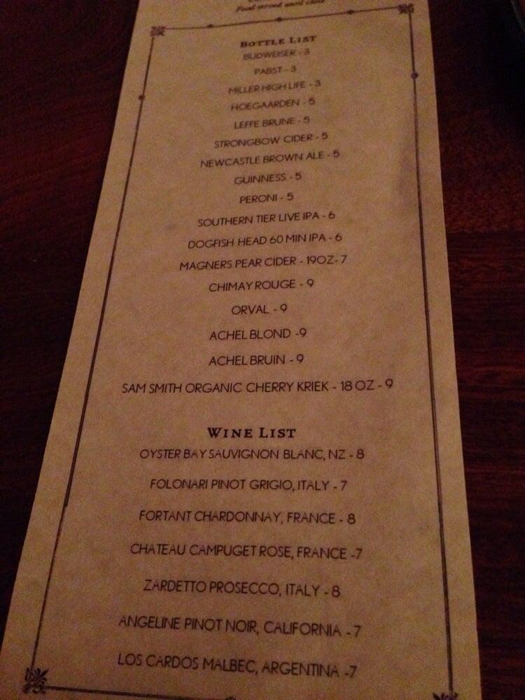 Menu at Maps pub & bar, Portland