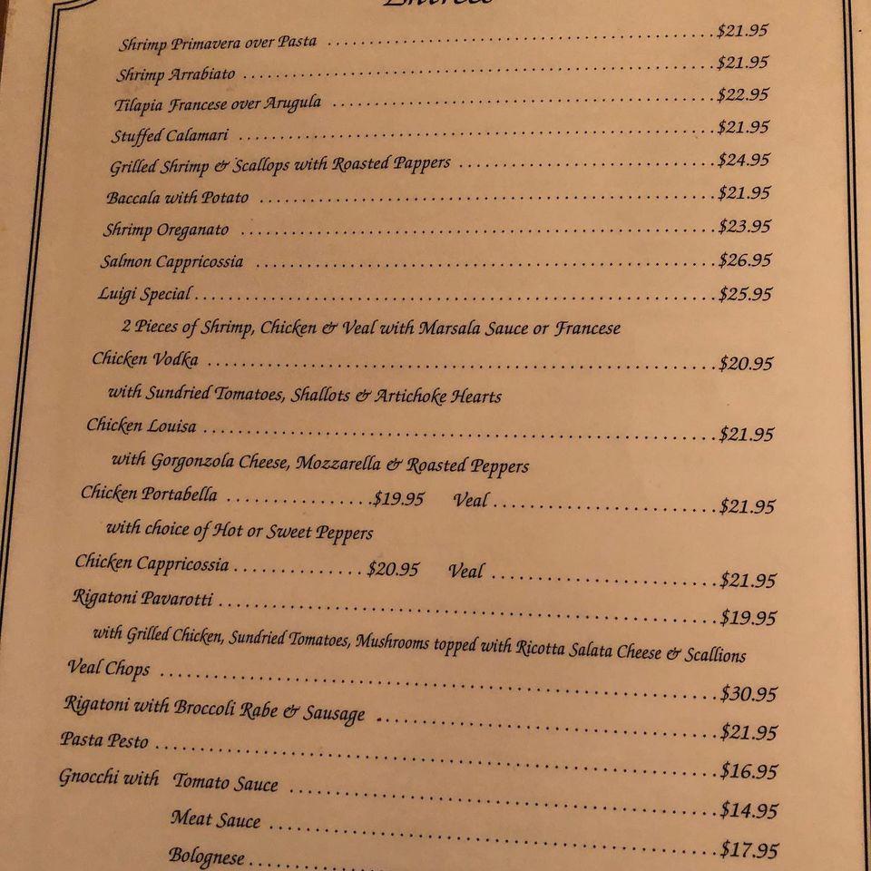 Menu at Three Guys From Italy pizzeria, Kenilworth