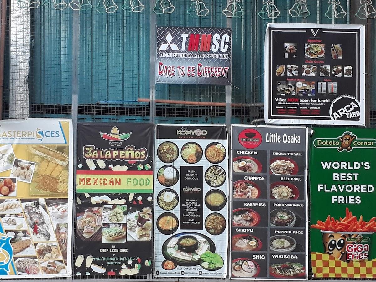 Menu at Arca Yard Food Park restaurant, Valenzuela