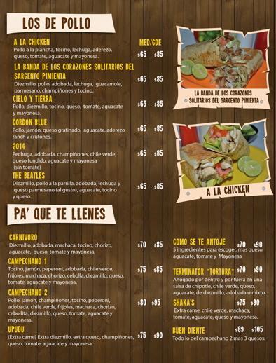 Menu at PERCHERONISIMO, Burros percherones restaurant, Hermosillo