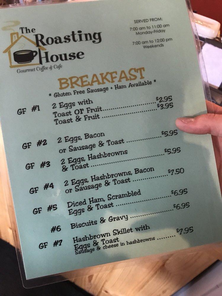 Menu at Roasting House restaurant, USA, MN-65