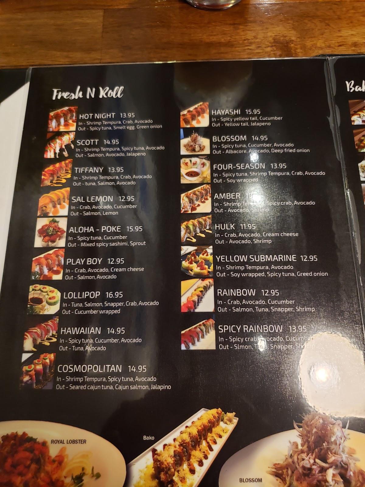 Menu at Sushi N Grill restaurant, Bakersfield