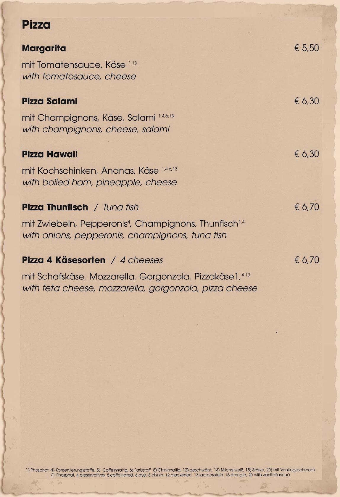 Speisekarte von Gasthaus Kaisers restaurant, Mackenbach