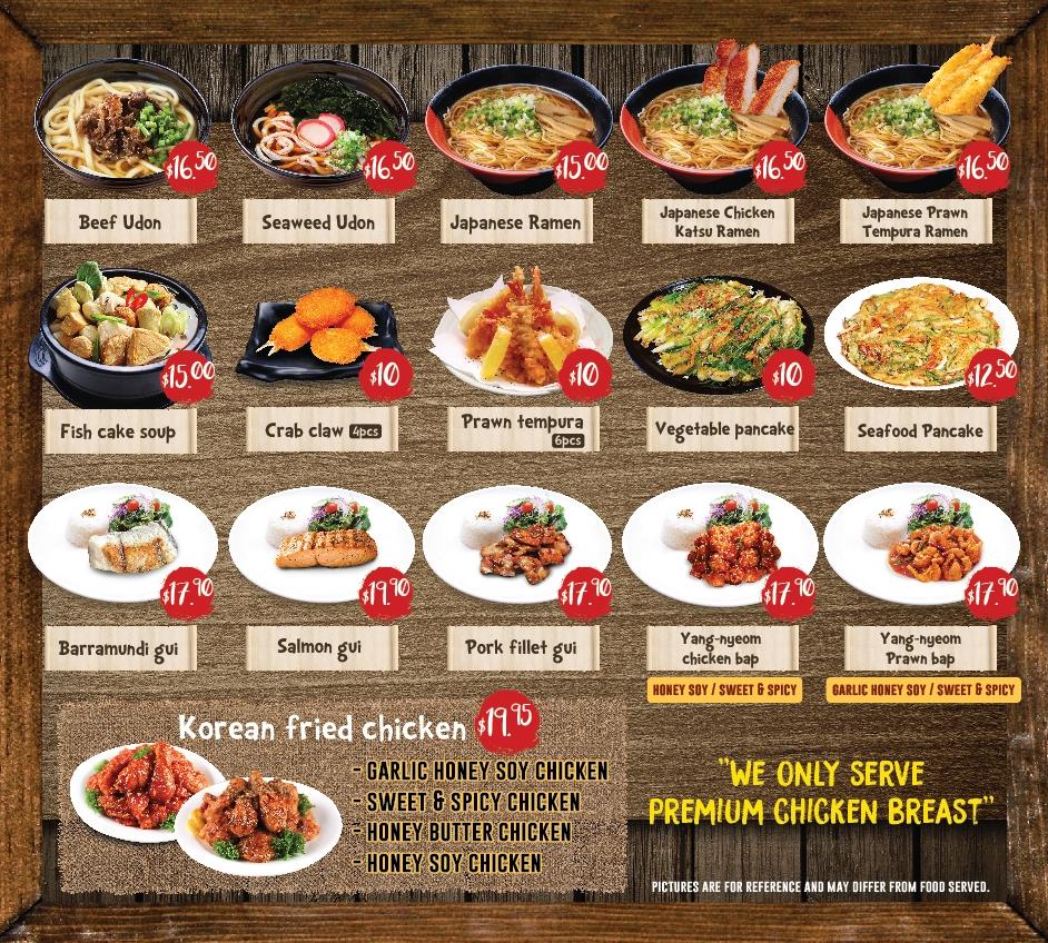 Menu at Yoko Korean & Japanese Food Takeaway restaurant, Richmond