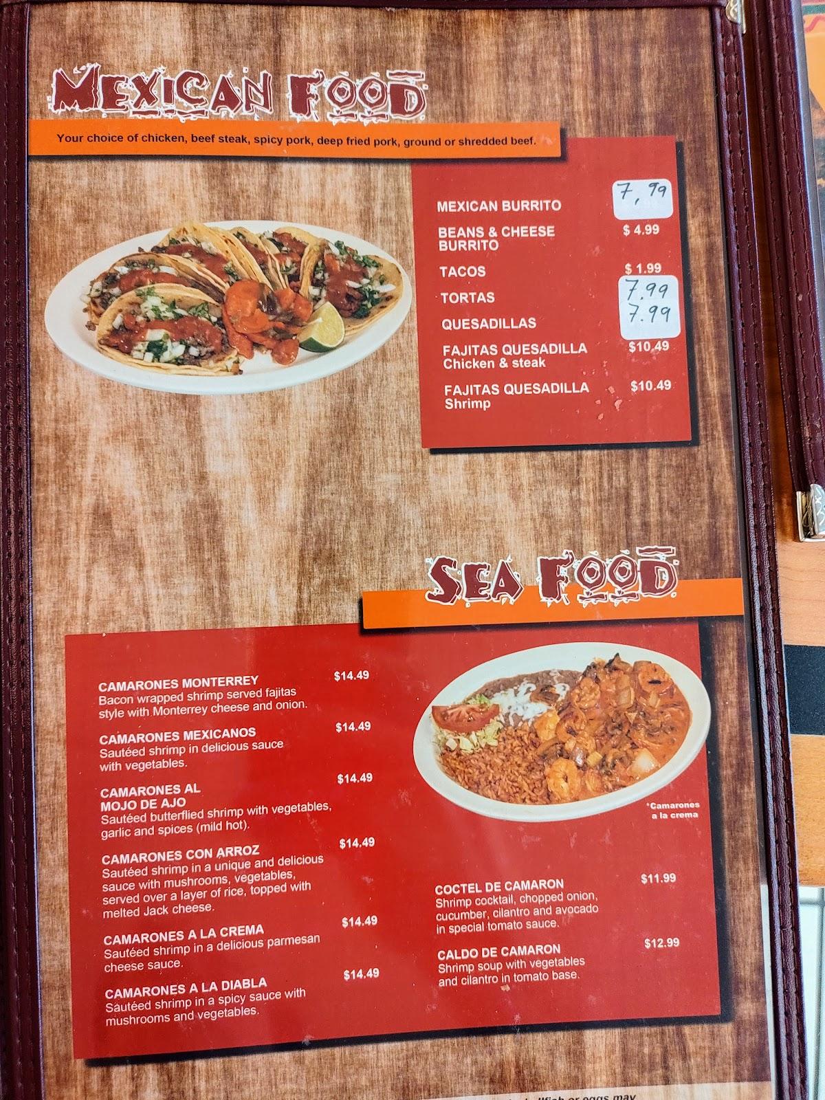 Menu at Jalisco Mexican Grill restaurant, Evanston
