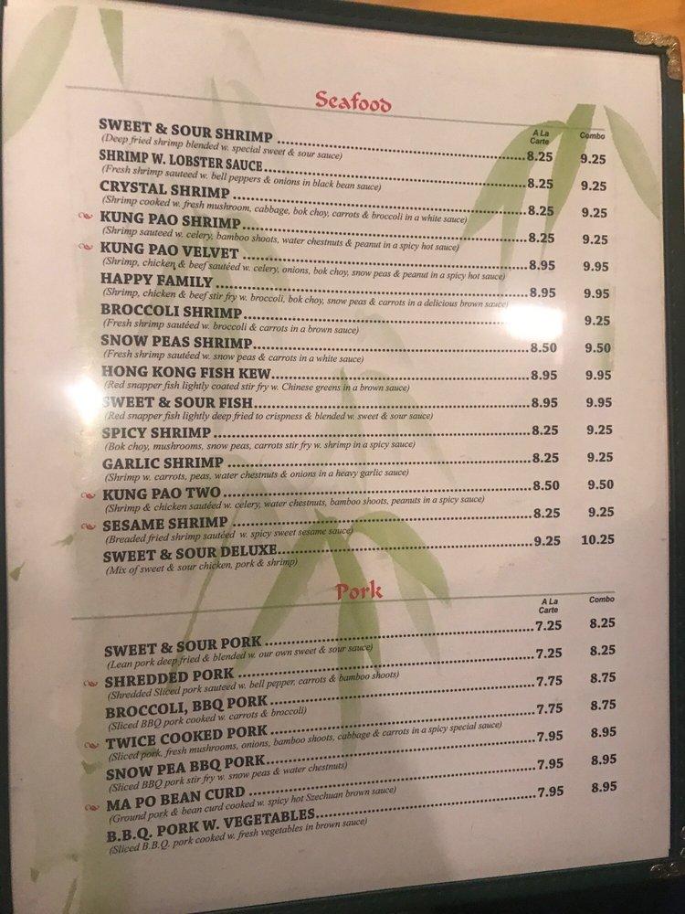 Menu at PongPong Chinese Cuisine restaurant, Phoenix, W Bell Rd