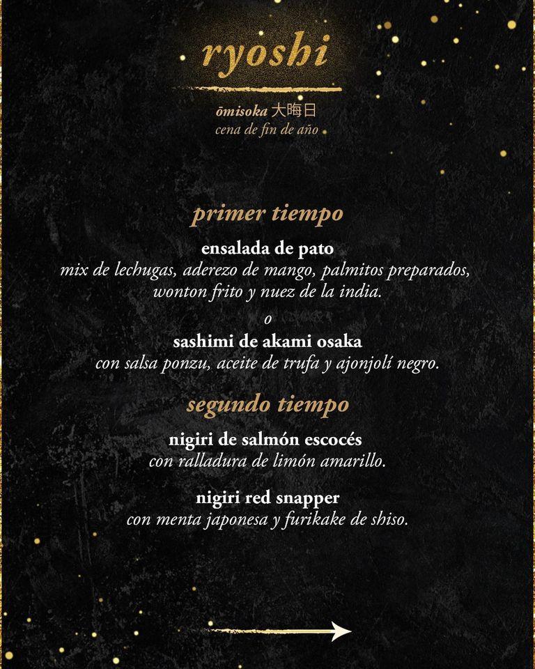 Carta del restaurante Ryoshi Monterrey, Monterrey