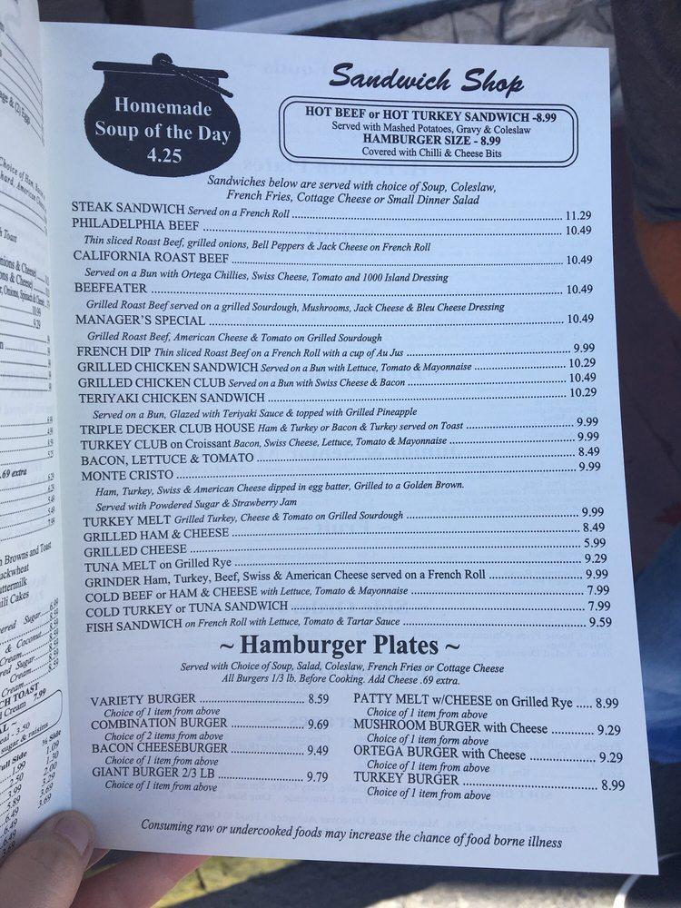 Menu at Silver Dollar Pancake House restaurant, Corona, 710 E 6th St