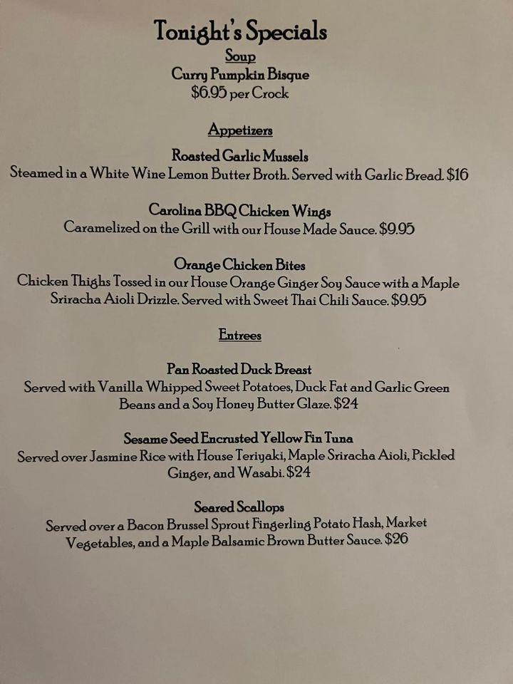 Menu at The Lighthouse Restaurant and Lounge, Colchester