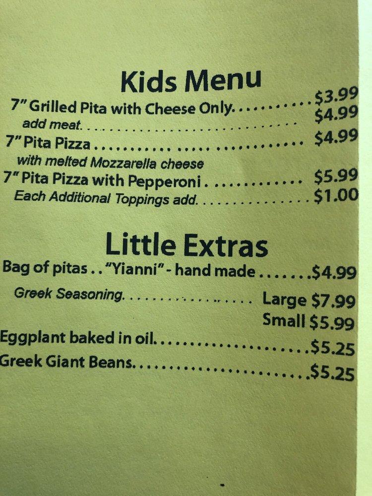 Menu at AB's Hillbilly Gyros restaurant, Oak Harbor