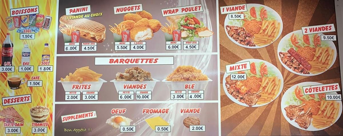 Menu at Royal Kebab fast food, Taverny