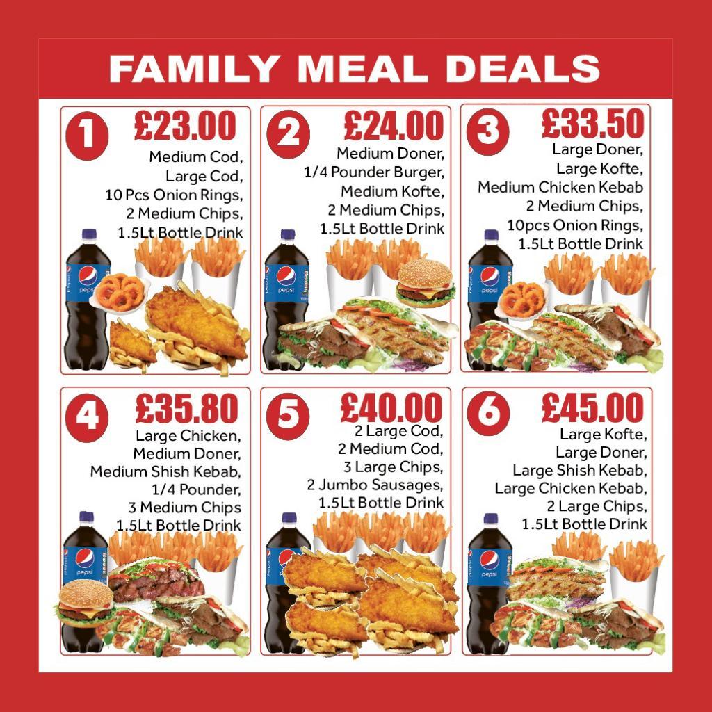 Menu at Rainham Mark Fish & Kebab restaurant, Rainham