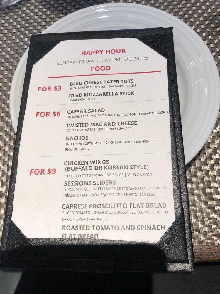 Menu at Sessions Restaurant, Daytona Beach